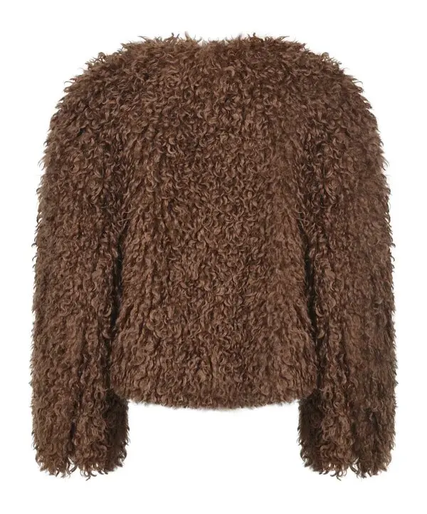 Tagliatore Crew Neck Fur Jacket