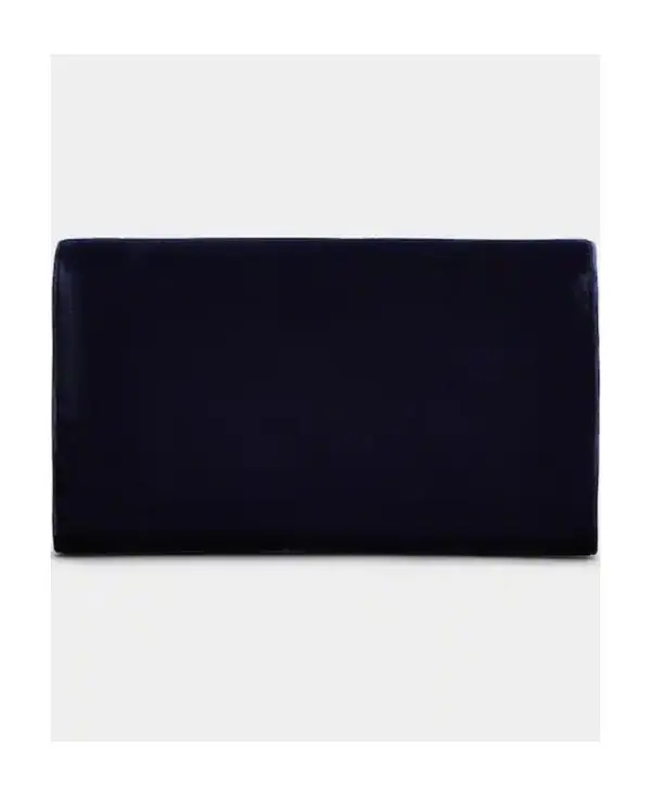 ROGER VIVIER Flower Strass Buckle Clutch Bag In Velvet - Black
