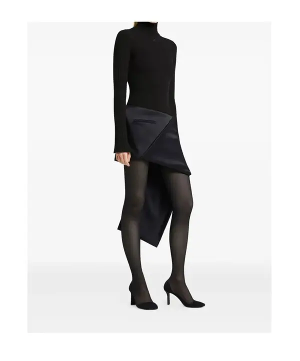 COURREGES Rib-knit Mock Neck Jumpsuit