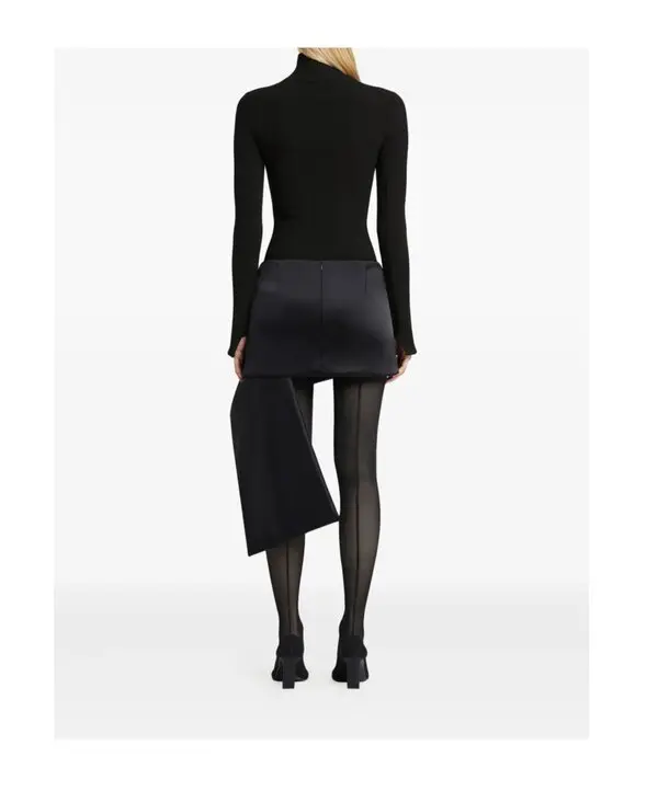 COURREGES Rib-knit Mock Neck Jumpsuit