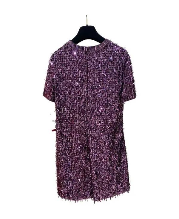 Valentino Garavani Embellished Round Neck Short-sleeved Dress