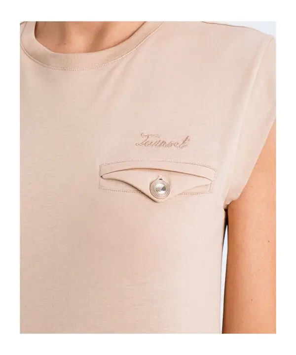 TWINSET Crewneck T-shirt With Logo Detail