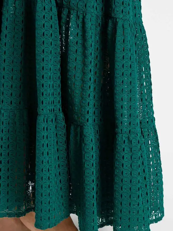 TWINSET Openwork Tiered Maxi Skirt