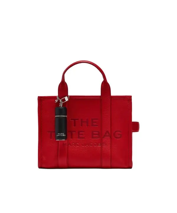 Marc Jacobs The Lipstick Logo Lettering Zipped Bag Charm - Black