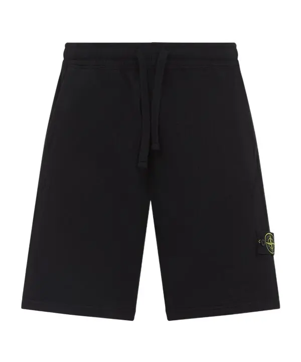 Stone Island Logo Patch Drawstring Shorts - Black