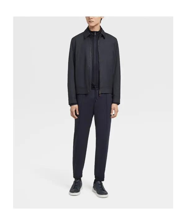 Zegna Leggerissimo Zip-up Shirt Jacket - Black