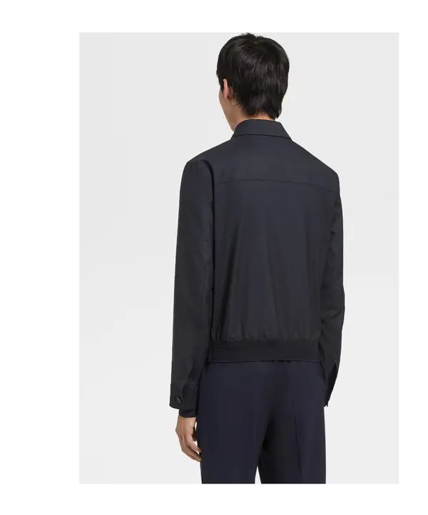 Zegna Leggerissimo Zip-up Shirt Jacket - Black
