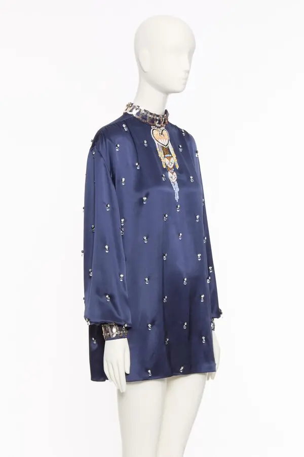 Valentino Garavani Embellished Long Sleeve Blouse