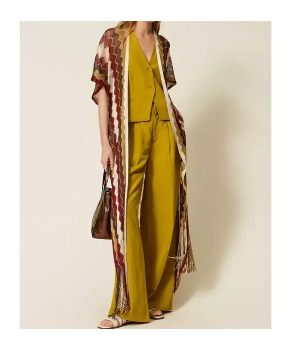 TWINSET Long Striped Kaftan