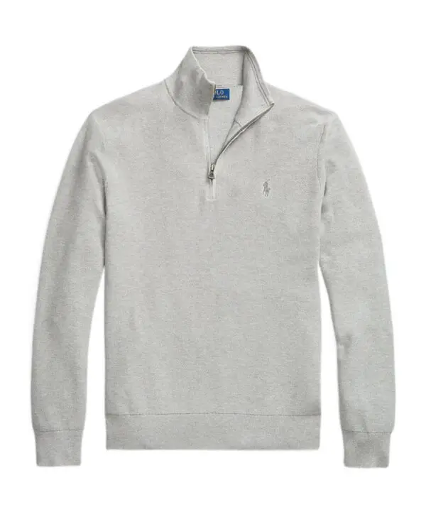 Polo Ralph Lauren Polo Pony Half-zip Jumper - Heather Grey