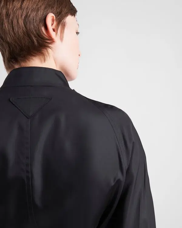 Prada Re-nylon Double Breasted Belted Waist Raincoat