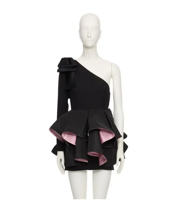 Valentino Garavani One-shoulder Ruffled Mini Dress