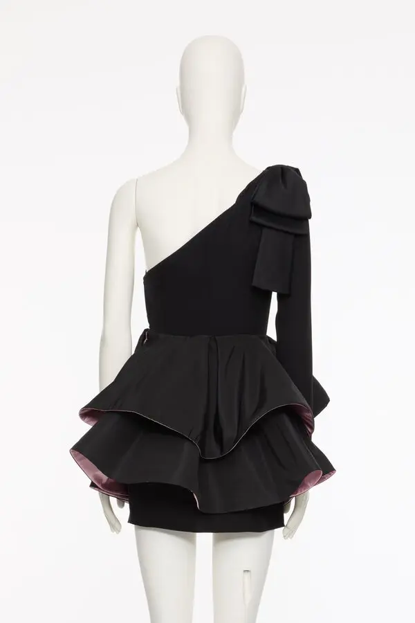 Valentino Garavani One-shoulder Ruffled Mini Dress