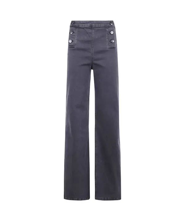 TWINSET Wide-leg Buttoned Jeans