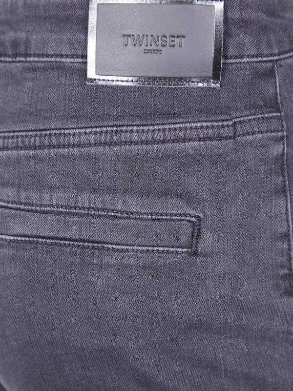 TWINSET Wide-leg Buttoned Jeans