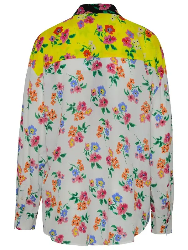 MSGM All-over Floral Printed Buttoned Blouse