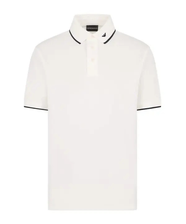 Emporio Armani Logo Embroidered Polo Shirt