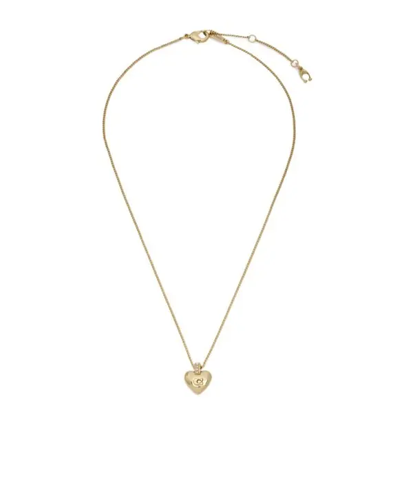 COACH Heart Pendant Necklace - Yellow