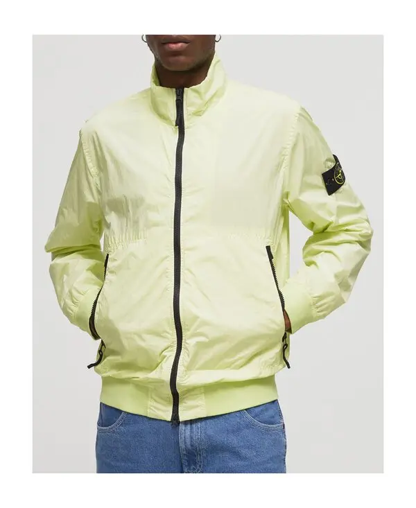 Stone Island Logo Detail Zip-up Jacket
