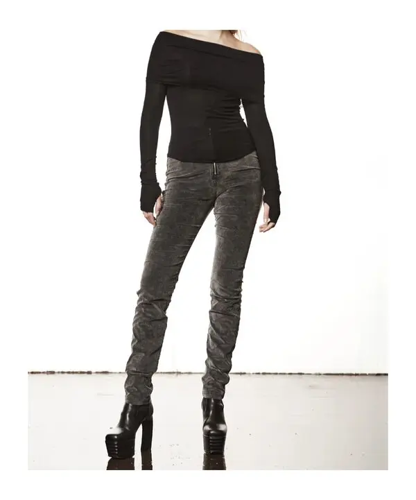 THOM KROM Off-the-shoulder Draped Long-sleeve Top