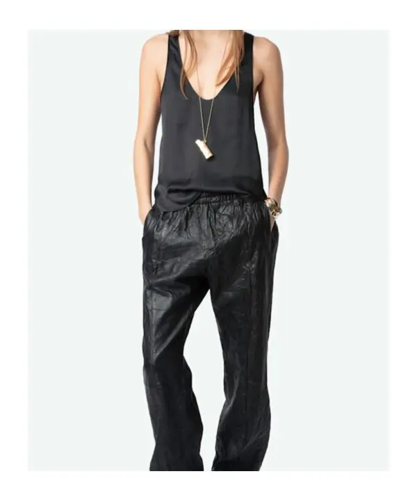 Zadig&Voltaire Tarys Satin Tank Top With Rhinestone Wings - Black