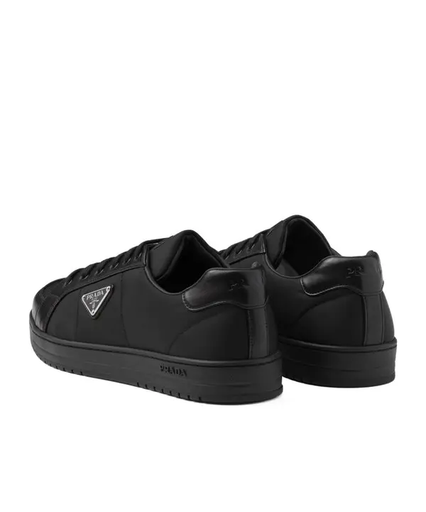 Prada Downtown Triangle-logo Lace-up Sneakers - Black