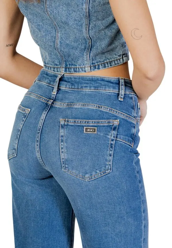 Liu Jo Medium Rise Wide-leg Denim Jeans