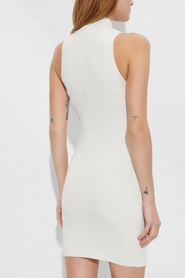 DIESEL® Ribbed Logo Embellished Minidress