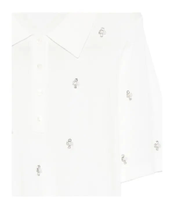 Seventy Embellished Ribbed Polo Top