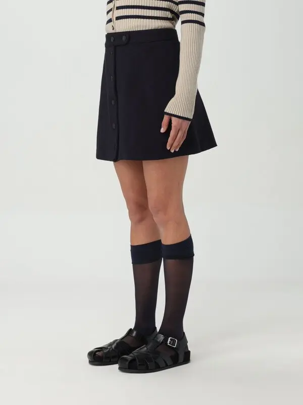 A.p.c. High-waisted A-line Mini Skirt