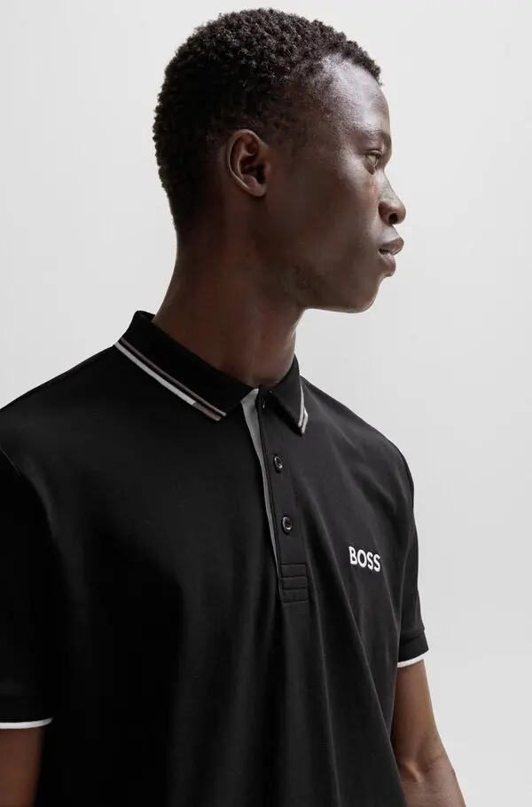 Hugo Boss Logo Embroidered Short Sleeved Polo Shirt