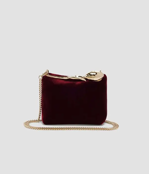 Erdem Mini Bloom Velvet Bag - Black