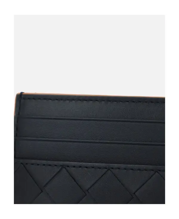 Bottega Veneta Intrecciato Leather Cardholder - Black