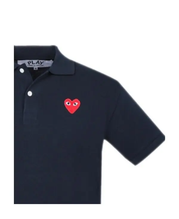 Comme Des Garçons Heart-patch Polo Shirt