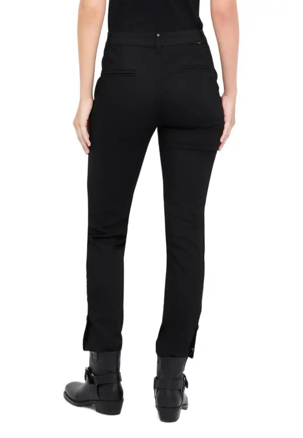 Liu Jo Belted Casual Pants With Decorative Hem Buttons