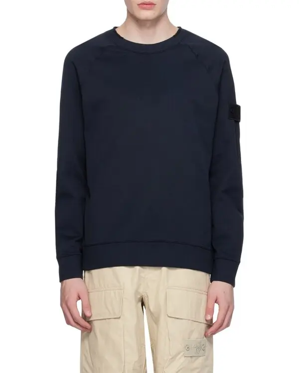 Stone Island Compass Logo Patch Crewneck Sweatshirt
