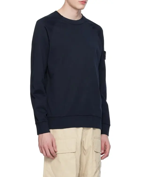 Stone Island Compass Logo Patch Crewneck Sweatshirt