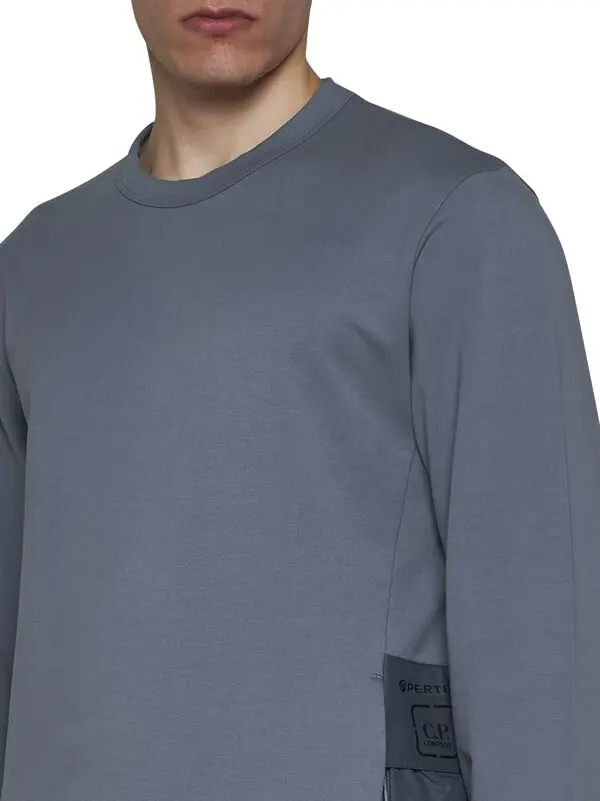 C.P. COMPANY Crew Neck Sweater With Nylon Pockets