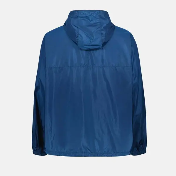 Prada Oversized Zip-up Jacket With Enamelled Triangle Logo