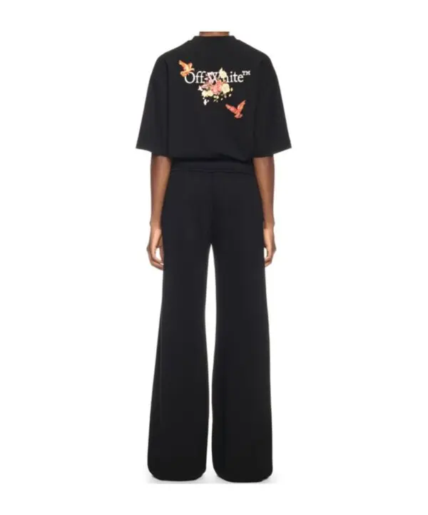 Off-White Fresco Bookish" Cherub Print Crewneck T-shirt
