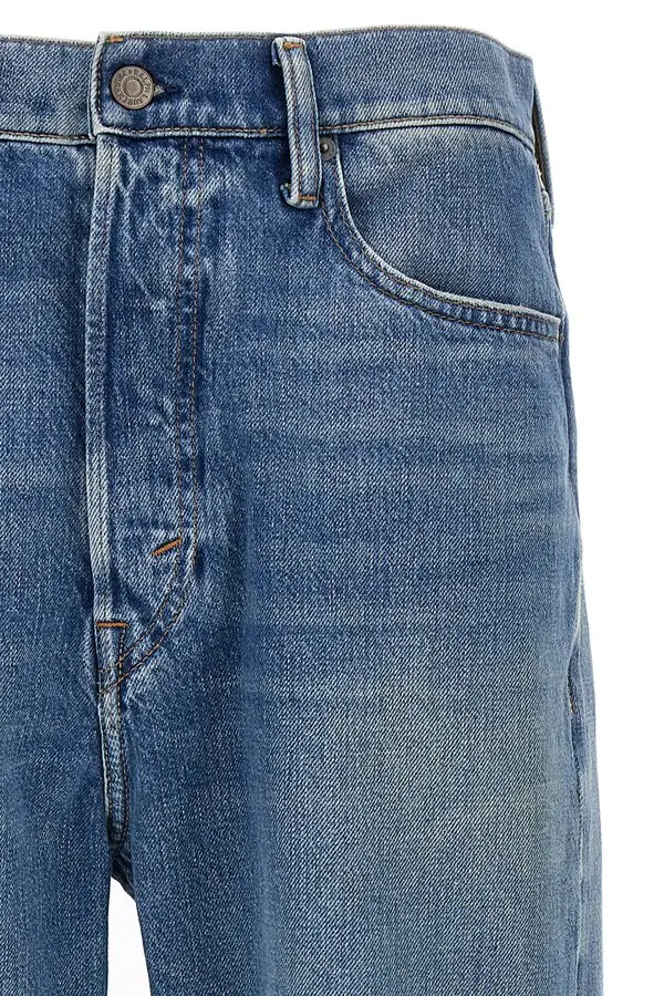 Polo Ralph Lauren Cropped Jeans With Frayed Hem - Blue