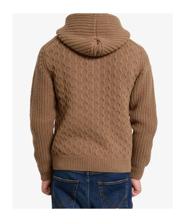 Tagliatore Long-sleeved Knitted Cardigan With Hood