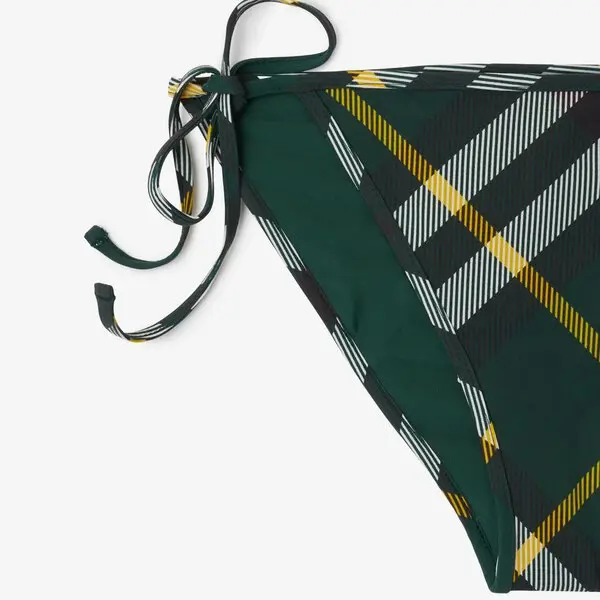 Burberry Checked Side-tied Bikini Bottoms