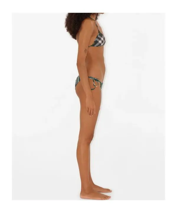 Burberry Checked Side-tied Bikini Bottoms