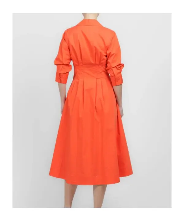 Simkhai Collared Flared Dress With Front Button Fastening