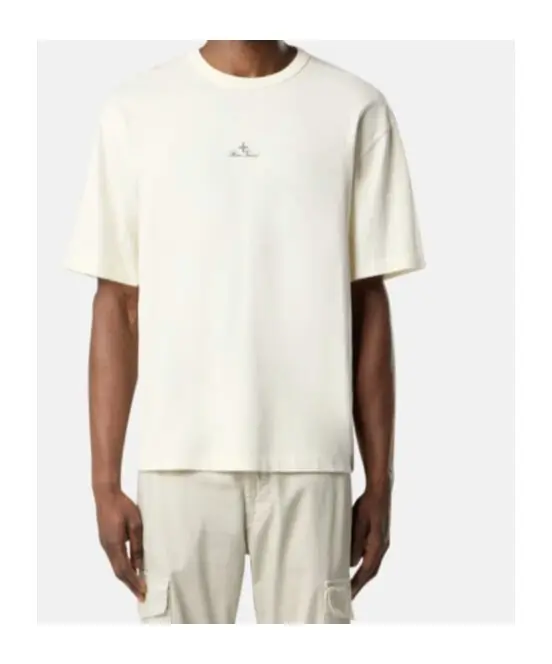 Stone Island Embroidered Logo Short Sleeve T-shirt - Ivory