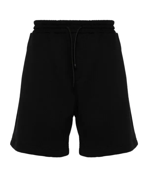 MSGM Elasticated Waist Logo Detail Shorts - Black