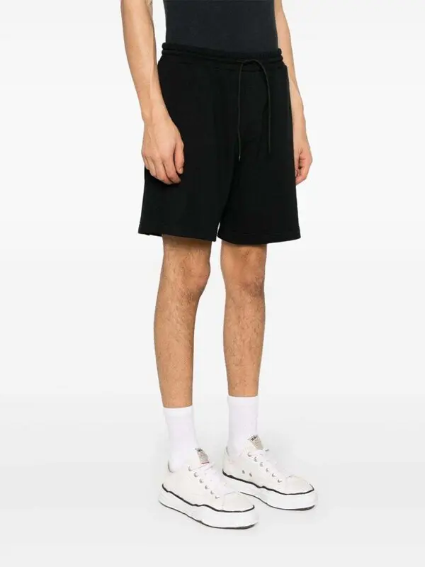 MSGM Elasticated Waist Logo Detail Shorts - Black