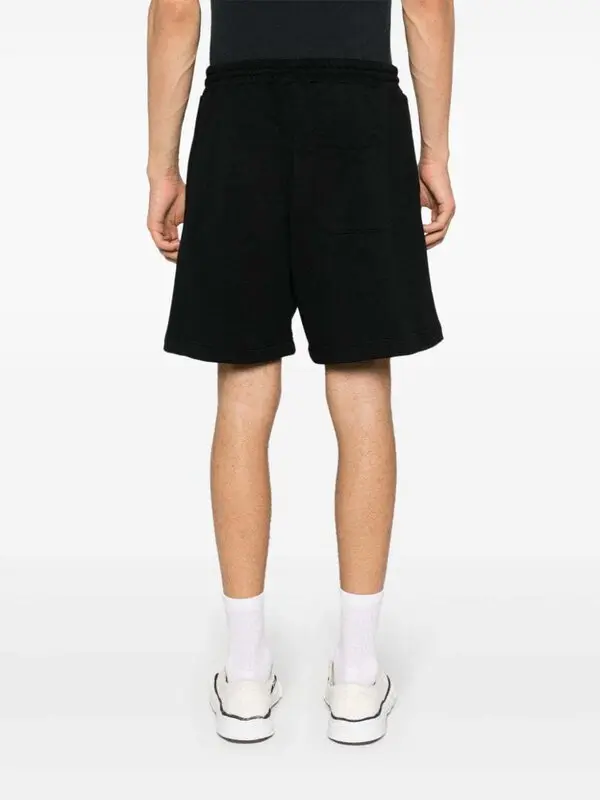 MSGM Elasticated Waist Logo Detail Shorts - Black
