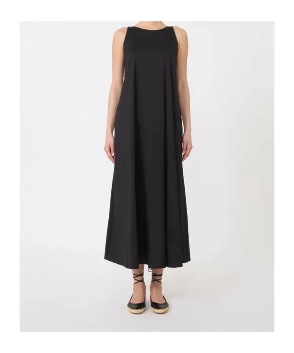 Max Mara Sleeveless Maxi Dress With Tie-back Detail